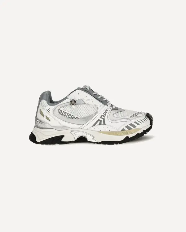 Versace Icaro Sneakers In Fabric, Mesh And Leather