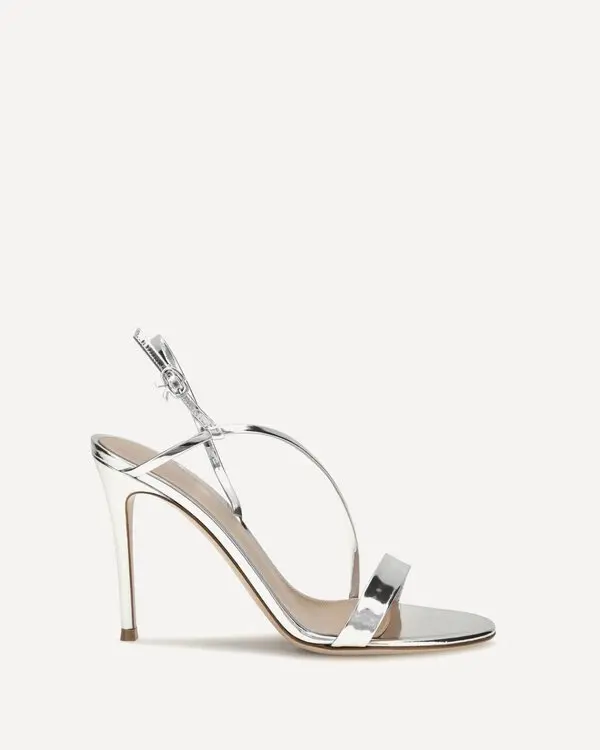 GIANVITO ROSSI Manhattan Metallic-effect Leather Sandals