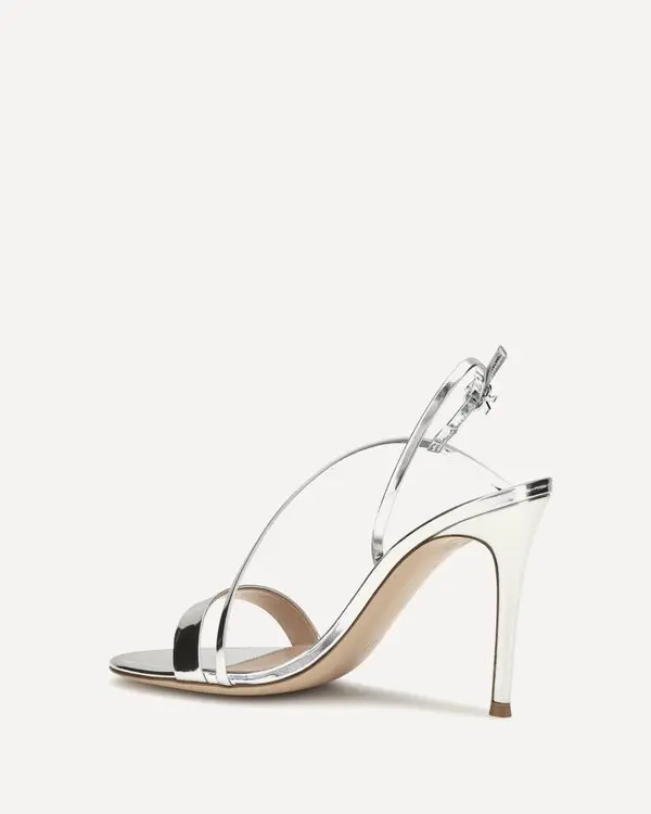 GIANVITO ROSSI Manhattan Metallic-effect Leather Sandals