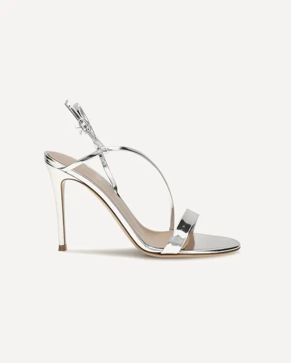 GIANVITO ROSSI Manhattan Metallic-effect Leather Sandals