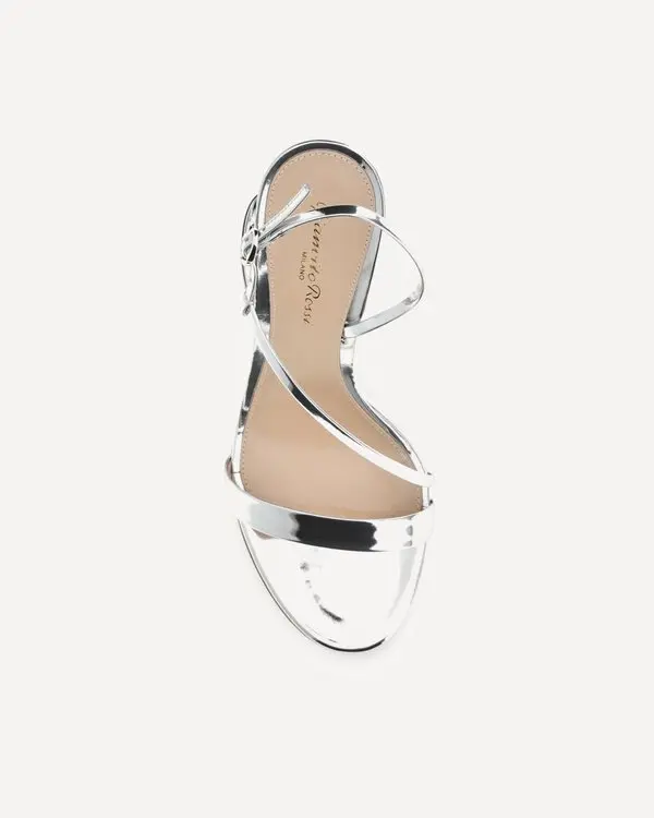 GIANVITO ROSSI Manhattan Metallic-effect Leather Sandals