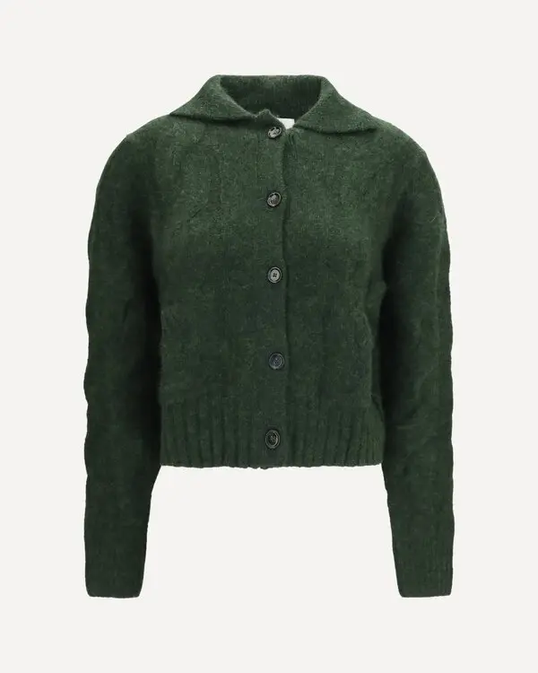 ALLUDE Cahmere And Ilk Weater With Button