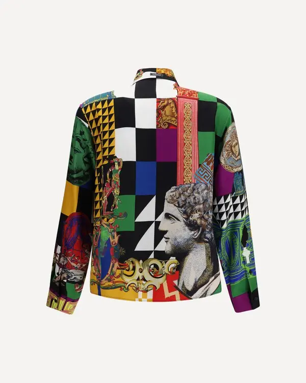 Versace Medusa Print Silk Twill Shirt