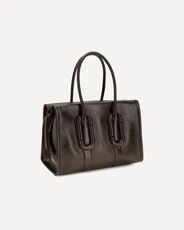 Marc Jacobs Babe City Tote Leather Handbag - Brown