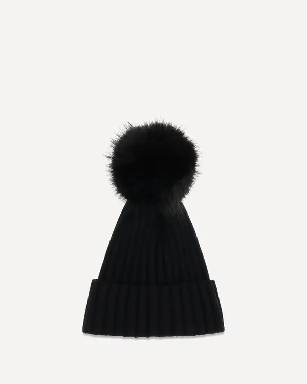 Moncler Wool Hat With Pon Pon