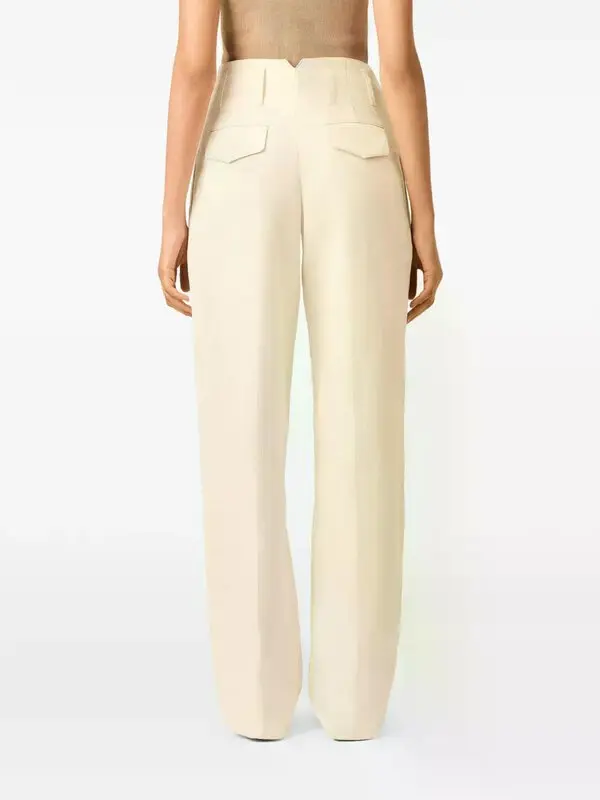 AMI Paris Cotton And Linen Two Pleats Trousers