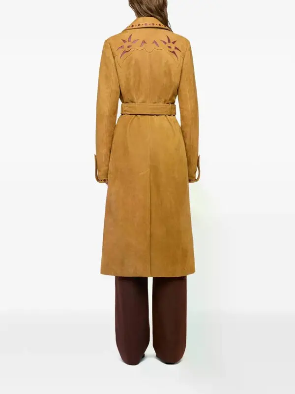 Rabanne Suede Trench Coat