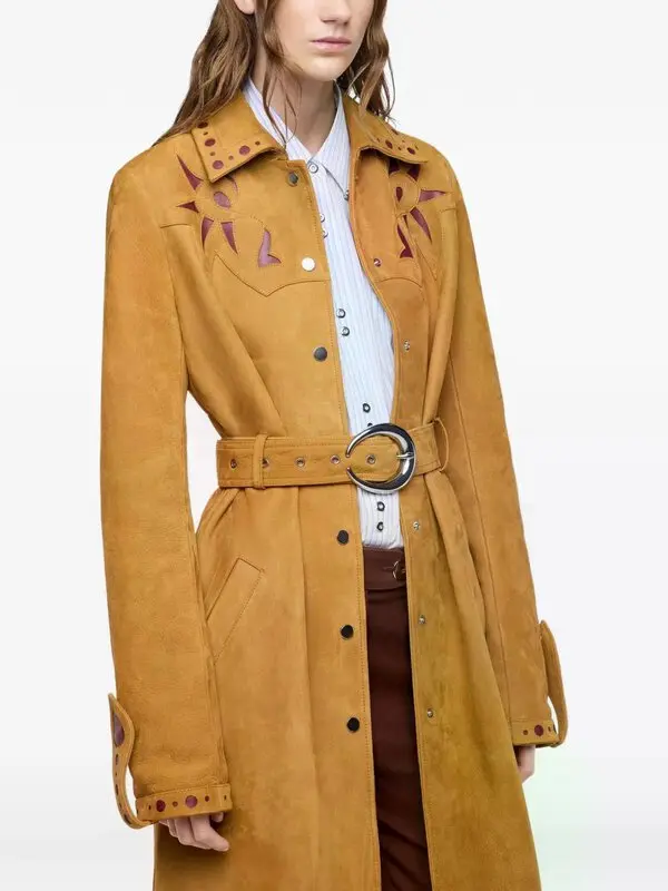 Rabanne Suede Trench Coat