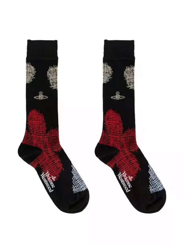 VIVIENNE WESTWOOD Orb-logo Intarsia-knit Socks