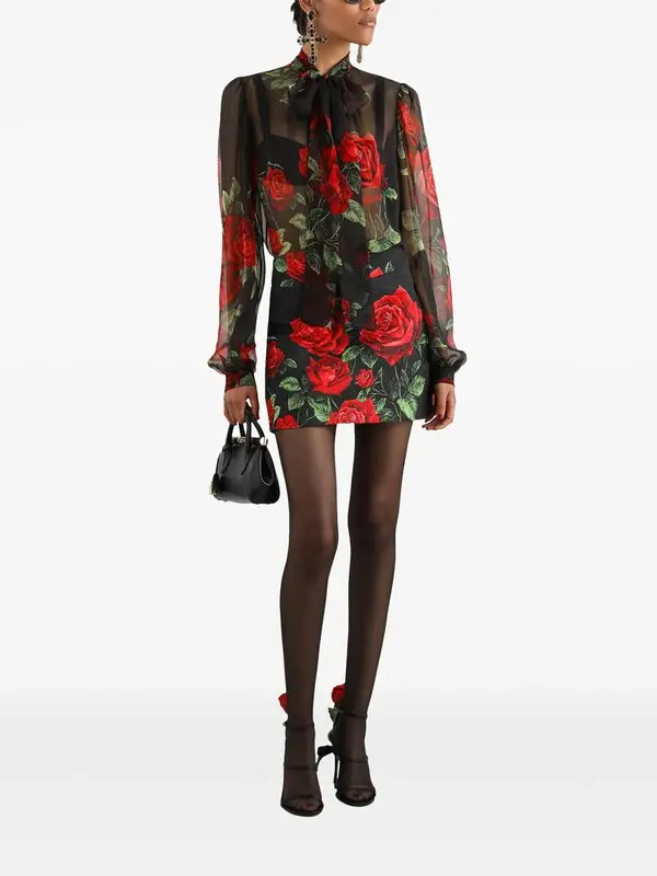 Dolce & Gabbana Mini Gonna Stampa Rose