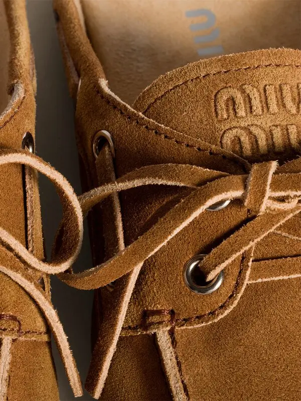 Miu Miu Leather Mules - Brown