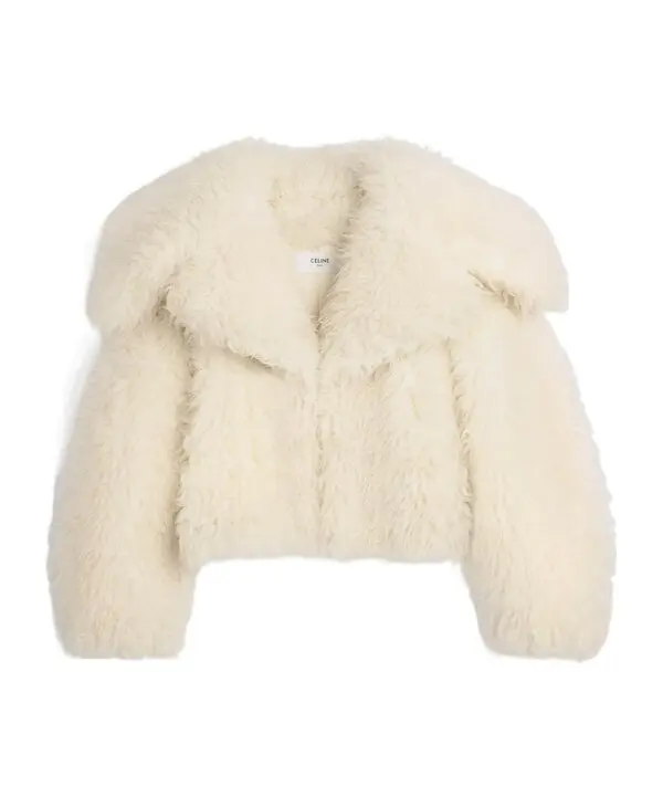 Celine Jacket In Fluffy Wool