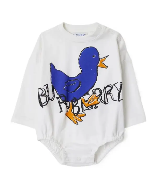 Burberry Cotton Duckling Print Bodysuit
