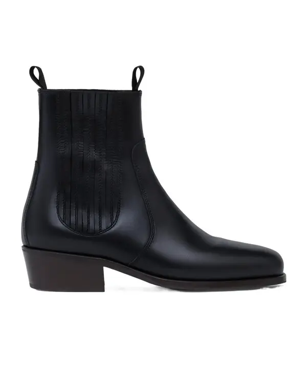 LEMAIRE Chelsea Round Toe Boots - Black