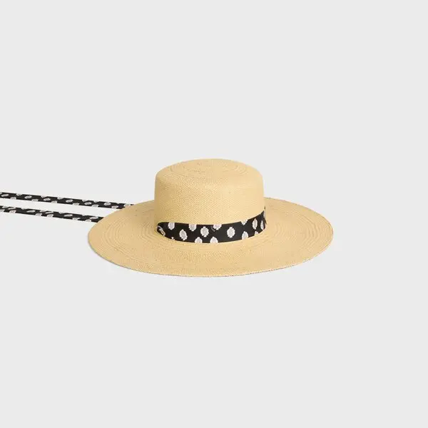 Celine Ribbon Hat In Straw