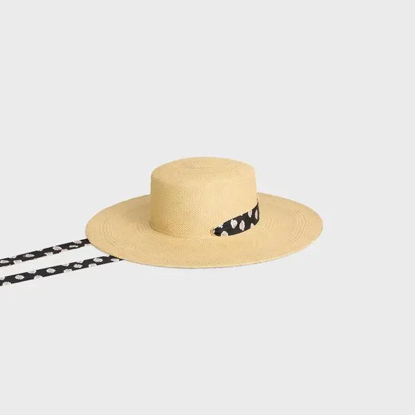 Celine Ribbon Hat In Straw