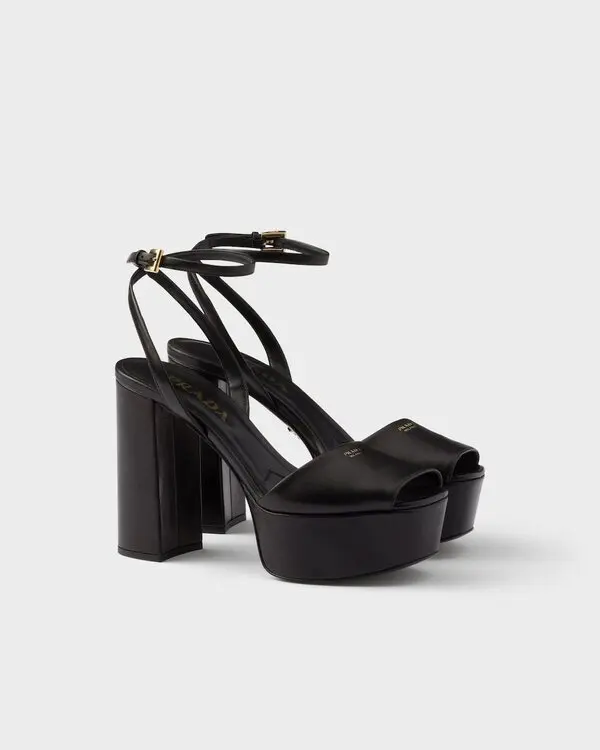 Prada Nappa Leather Platform Sandals