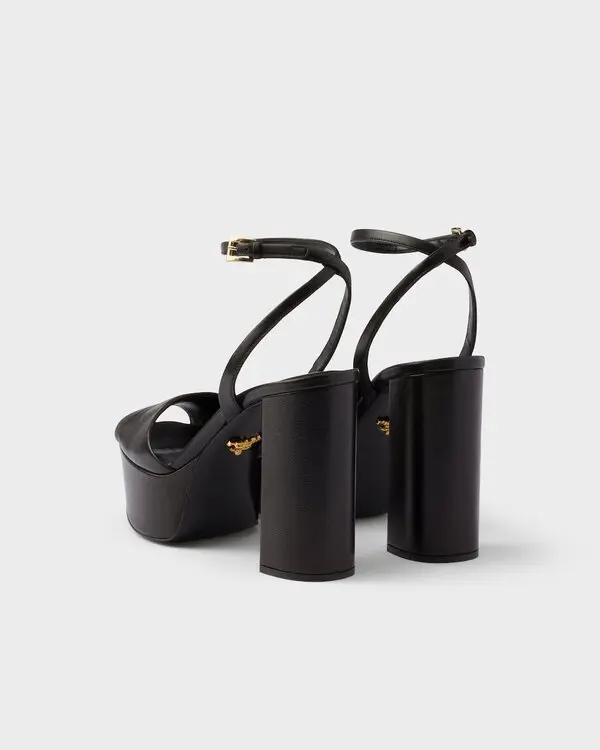 Prada Nappa Leather Platform Sandals