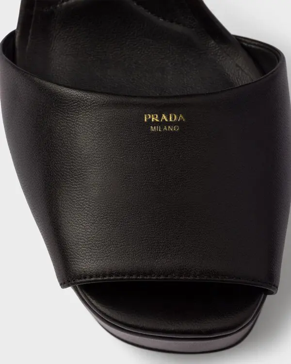 Prada Nappa Leather Platform Sandals