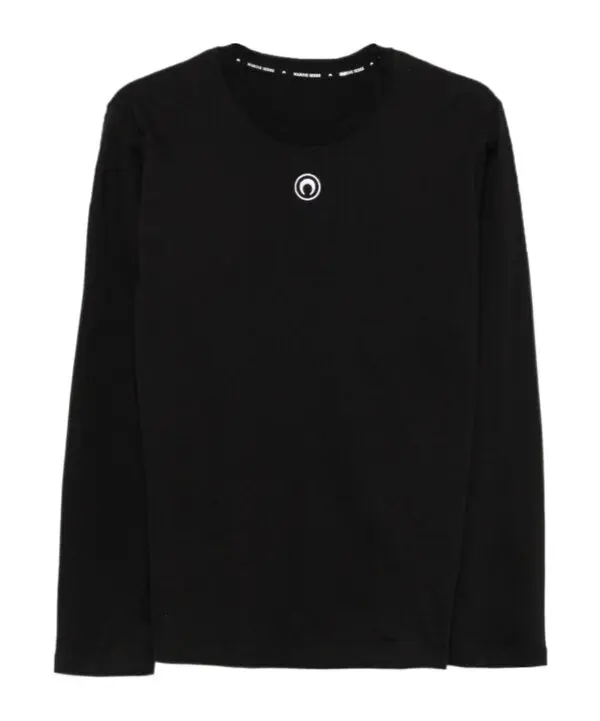 MARINE SERRE Logo Embroidered Long Sleeved T-shirt
