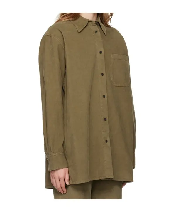 THE ROW Corduroy Long Sleeve Shirt