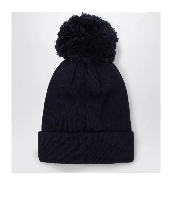 Kenzo Logo Embroidered Beanie - Navy Blue