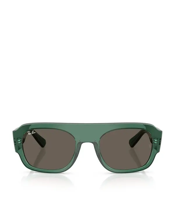 Ray-ban Rb2218 Irregular Frame Sunglasses - Green