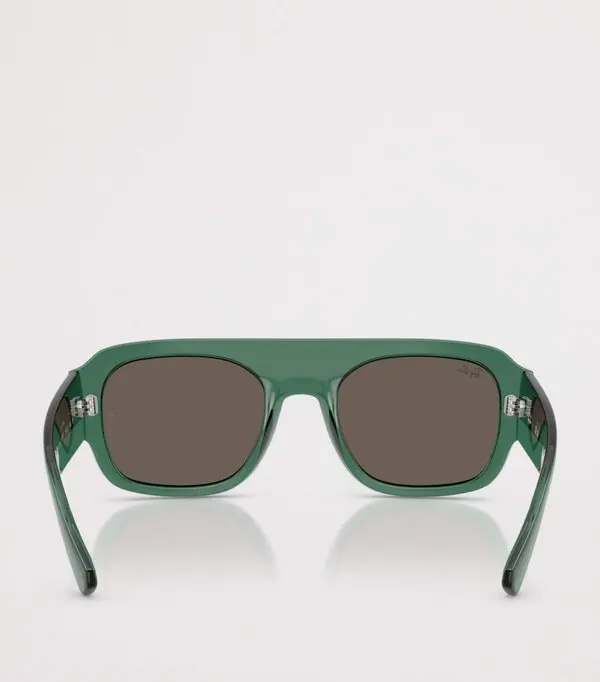 Ray-ban Rb2218 Irregular Frame Sunglasses - Green
