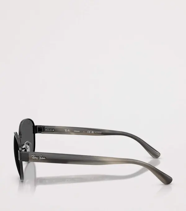 Ray-ban Rb3766 Polarized+ Lenses Square Sunglasses - Black
