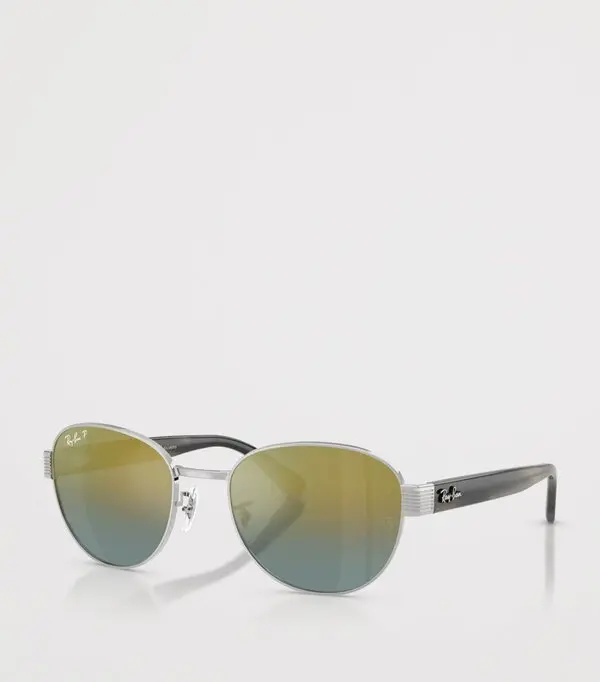 Ray-ban Rb3766 Polarized+ Square Sunglasses - Silver