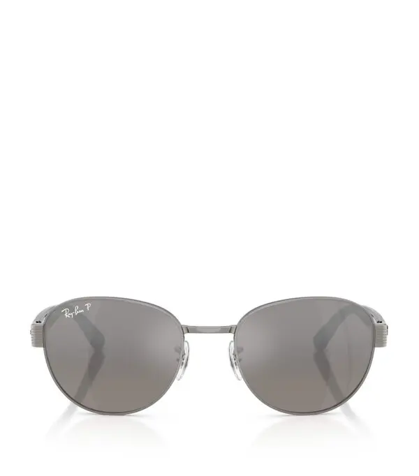 Ray-ban Polarized+ Lenses Square Frame Sunglasses - Grey