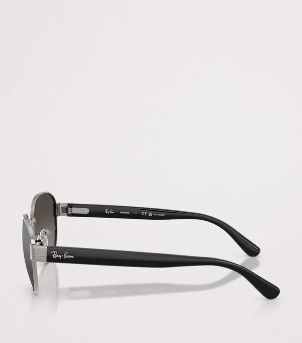 Ray-ban Polarized+ Lenses Square Frame Sunglasses - Grey