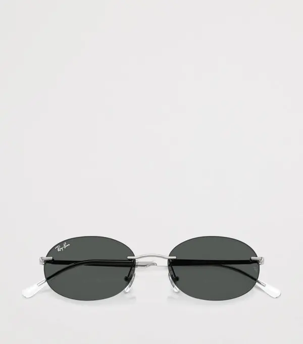 Ray-ban Rb3767 Metal Oval Sunglasses - Silver