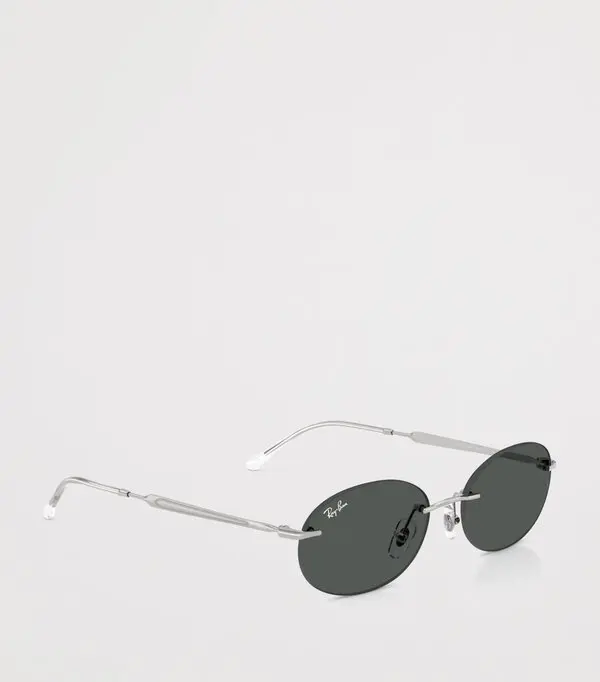 Ray-ban Rb3767 Metal Oval Sunglasses - Silver