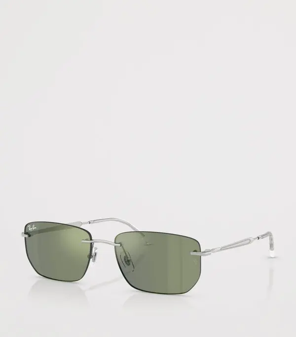 Ray-ban Rb3768 Irregular Sunglasses - Silver