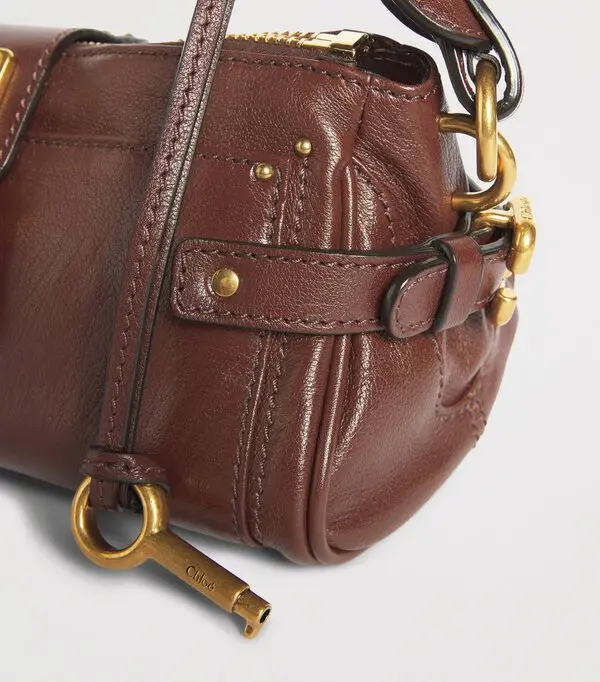 Chloé Small Leather Paddington Top Handle Bag - Brown