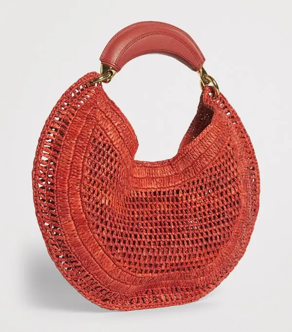Chloé Raffia Summer Banana Shoulder Bag