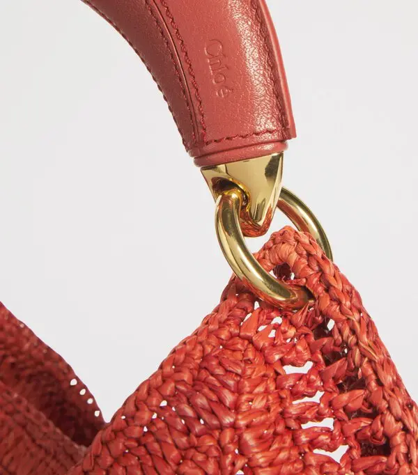 Chloé Raffia Summer Banana Shoulder Bag