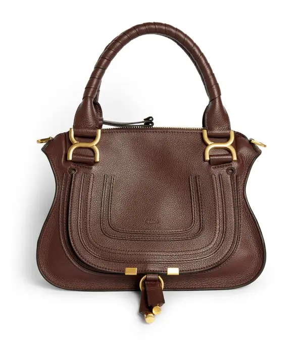 Chloé Small Leather Marcie Top-handle Bag - Brown