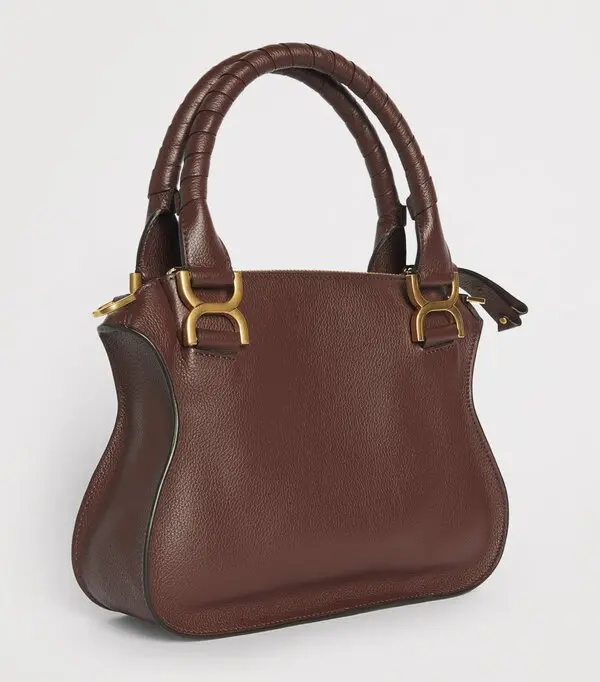 Chloé Small Leather Marcie Top-handle Bag - Brown