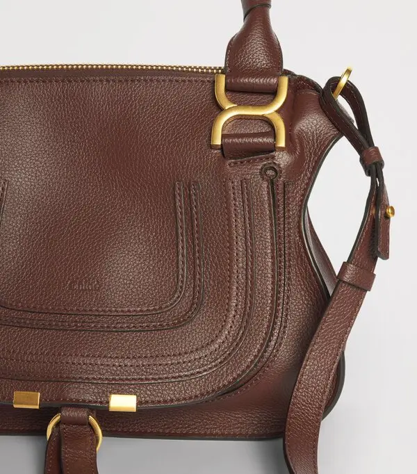 Chloé Small Leather Marcie Top-handle Bag - Brown