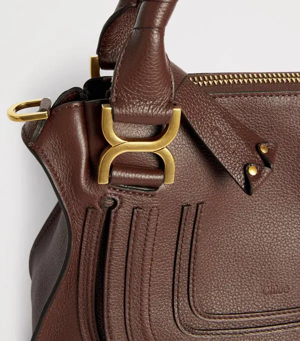 Chloé Small Leather Marcie Top-handle Bag - Brown