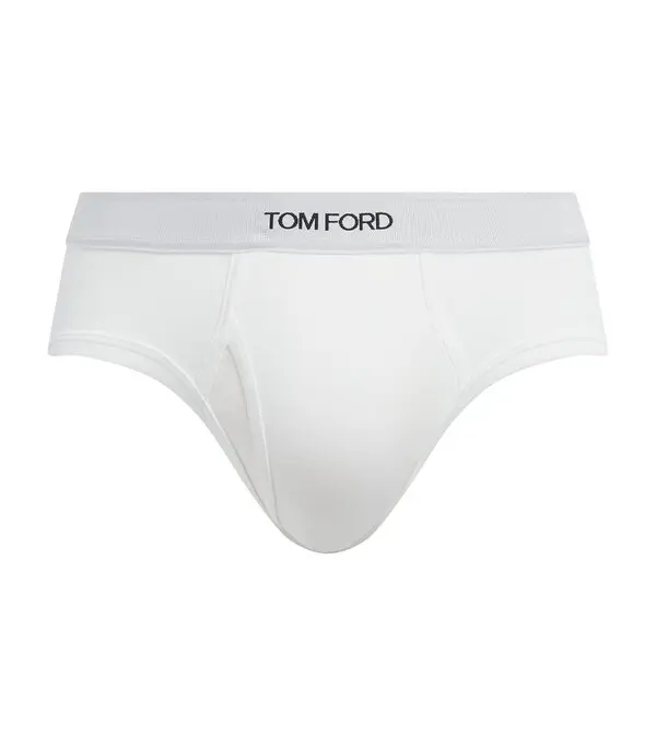 TOM FORD Stretch-cotton Logo Briefs