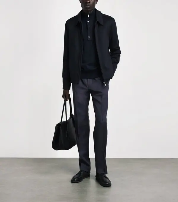 Pal Zileri Virgin Wool Drawstring Trousers