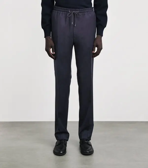Pal Zileri Virgin Wool Drawstring Trousers