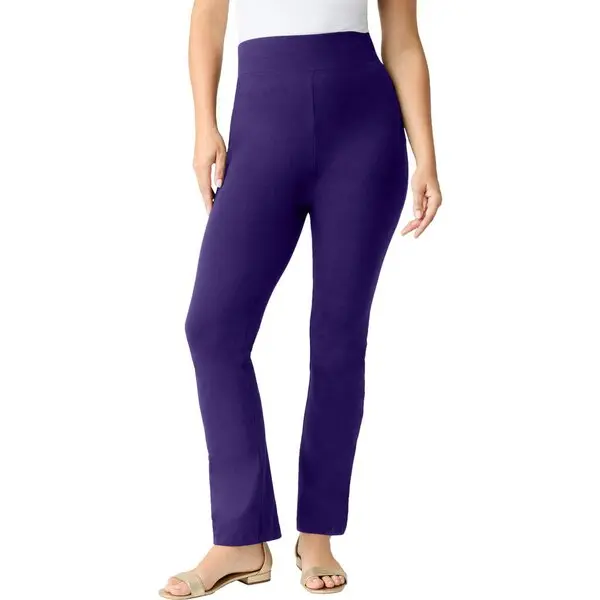 Roaman's Essential Stretch Yoga Pant - Midnight Violet