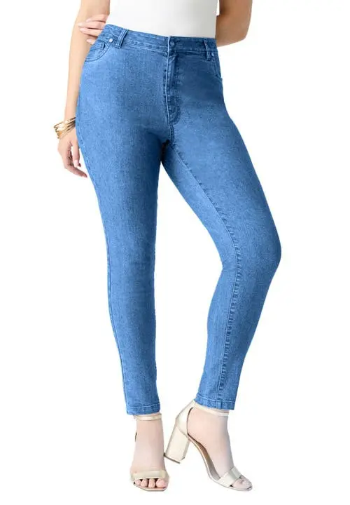Roaman's 7 Stretch Slim Jean - Light Stonewash