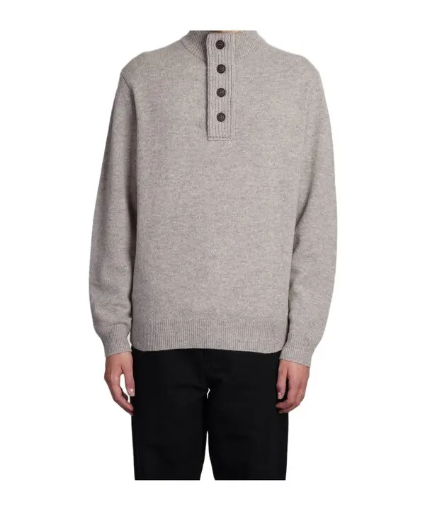 Barbour Buttoned High-neck Knit Jumper