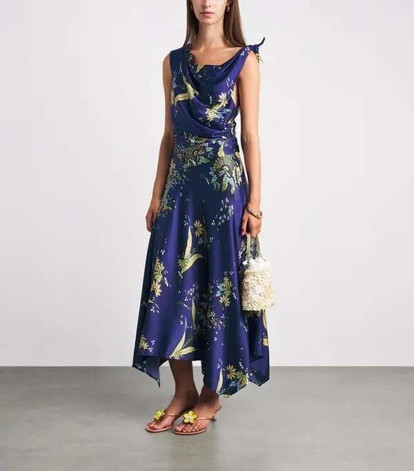 Staud Silk Portia Midi Dress