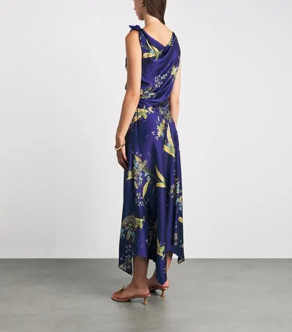 Staud Silk Portia Midi Dress